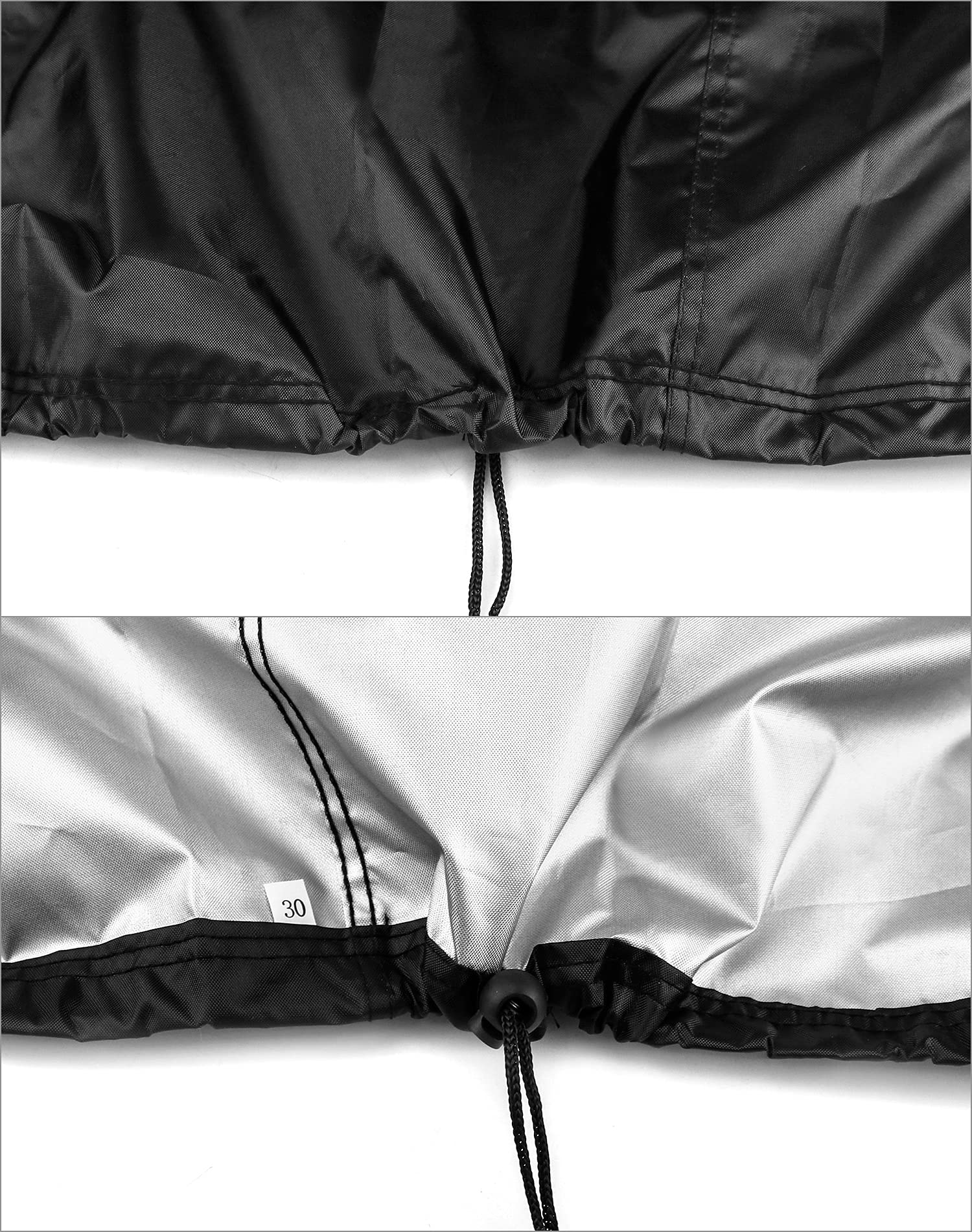 QWORK Drum Cover for 55 Gallon Industrial Barrel, 2 Pack High Density Nylon Oxford Fabric Covers with Excellent Waterproof Performance and Stretchable Adjustable Drawstring