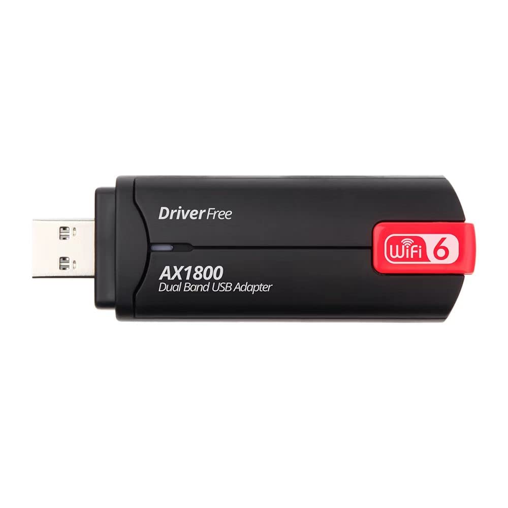 WiFi 6 Adapter USB 3.0 Free Driver, COSULAN AX1800 Wireless Network Adapter Dual Band 5GHz/2.4GHz with MU-MIMO/OFDMA/WPA3 Protocol, 1800Mbps WiFi 6 Network Card for Desktop Laptop PC Windows 7/10/11