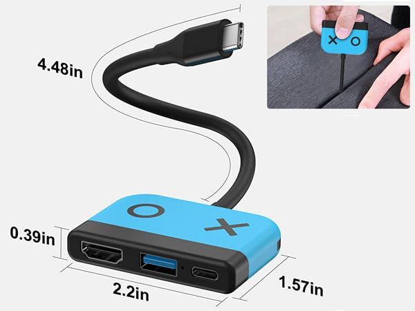 Switch Dock for Nintendo Switch/OLED Switch,Portable TV Dock with 4K HDMI USB 3.0 Port and USB C Charging,Travel Dock for Nintendo Switch Samsung Steam Deck MacBook Pro/Air and More