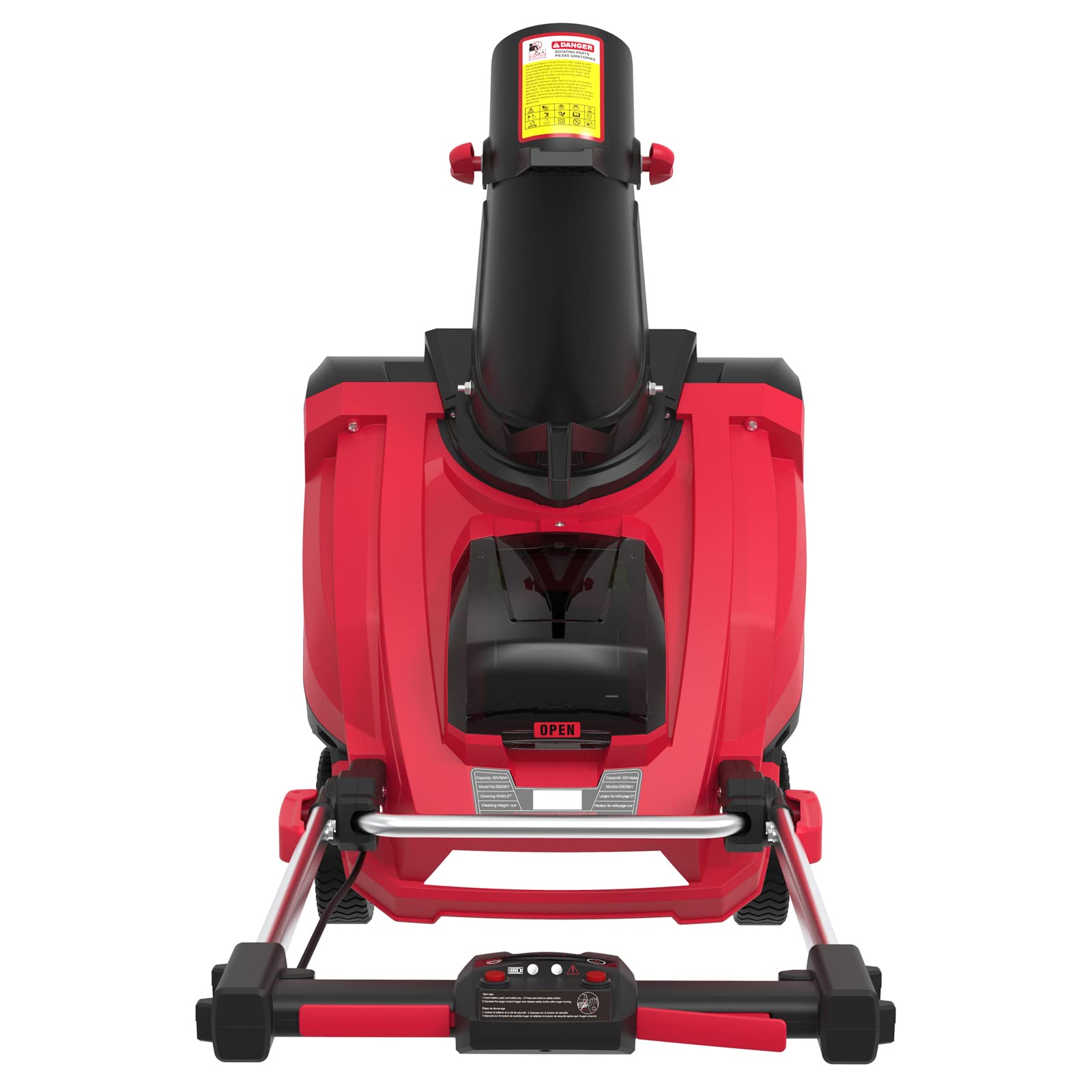 PowerSmart Snow Blower - 80V 6.0Ah Battery Powered Snow Blower, 21'' Electric Snow Thrower, Cordless Snow throwers