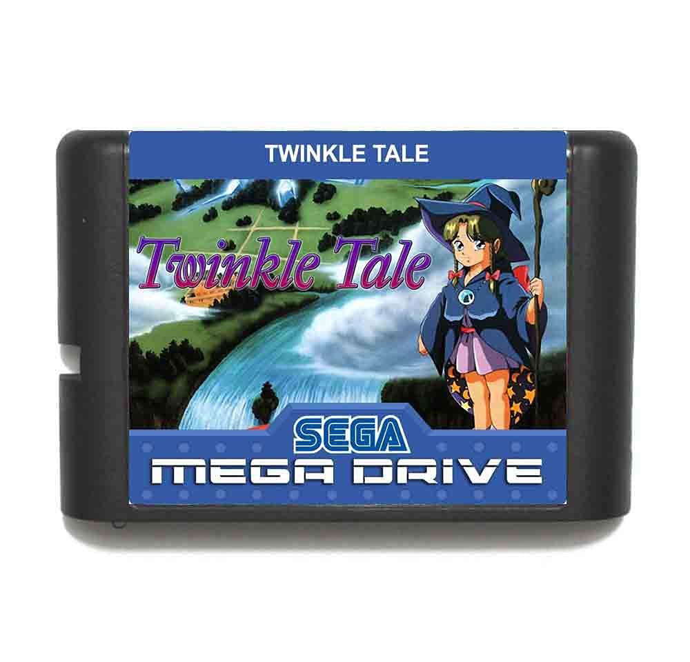 Twinkle Tale Game Cartridge 16 Bit MD Game Card With Retail Box For Sega Mega Drive For Genesis (Black)