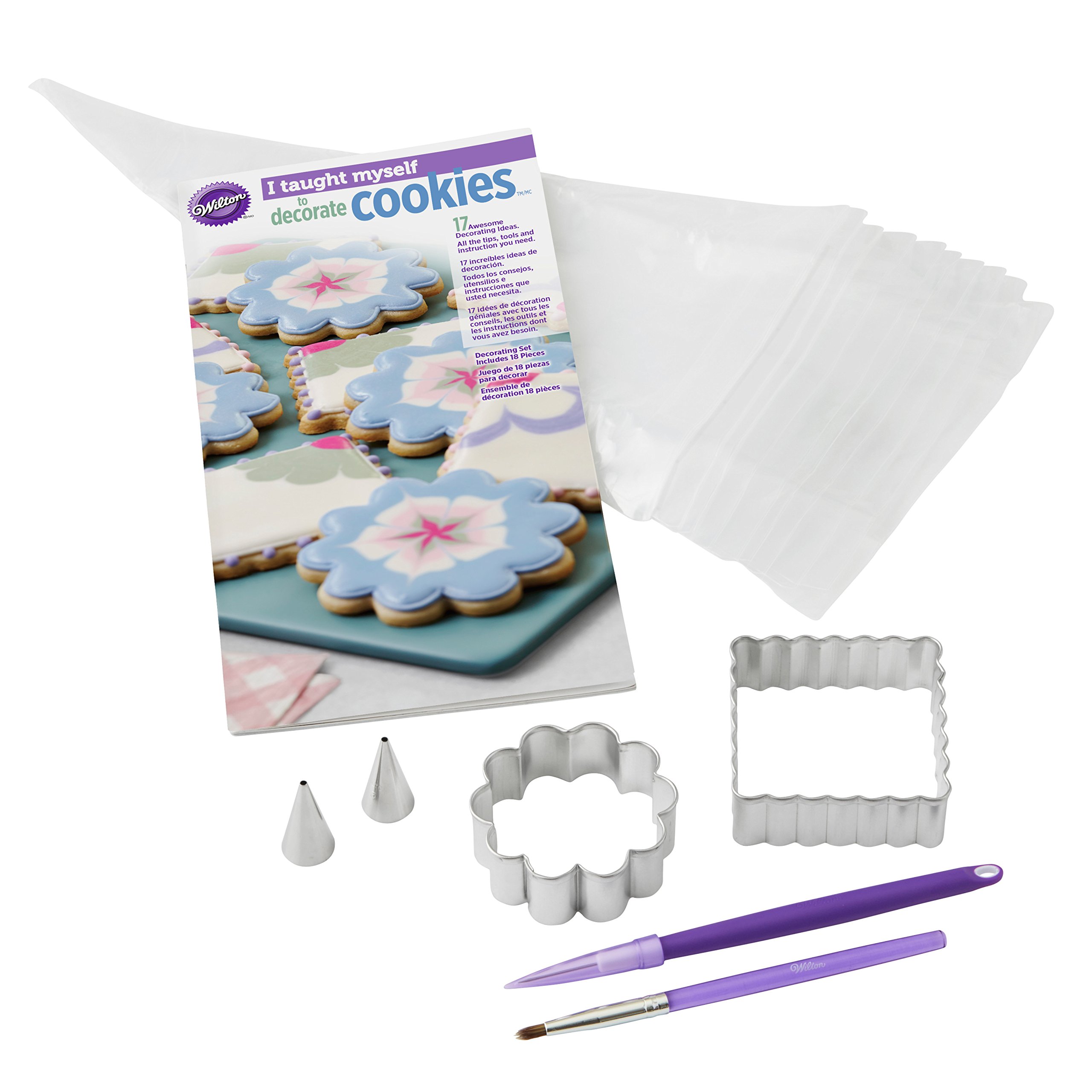 Wilton "I Taught Myself To Decorate Cookies" Cookie Decorating Kit with How-To Booklet