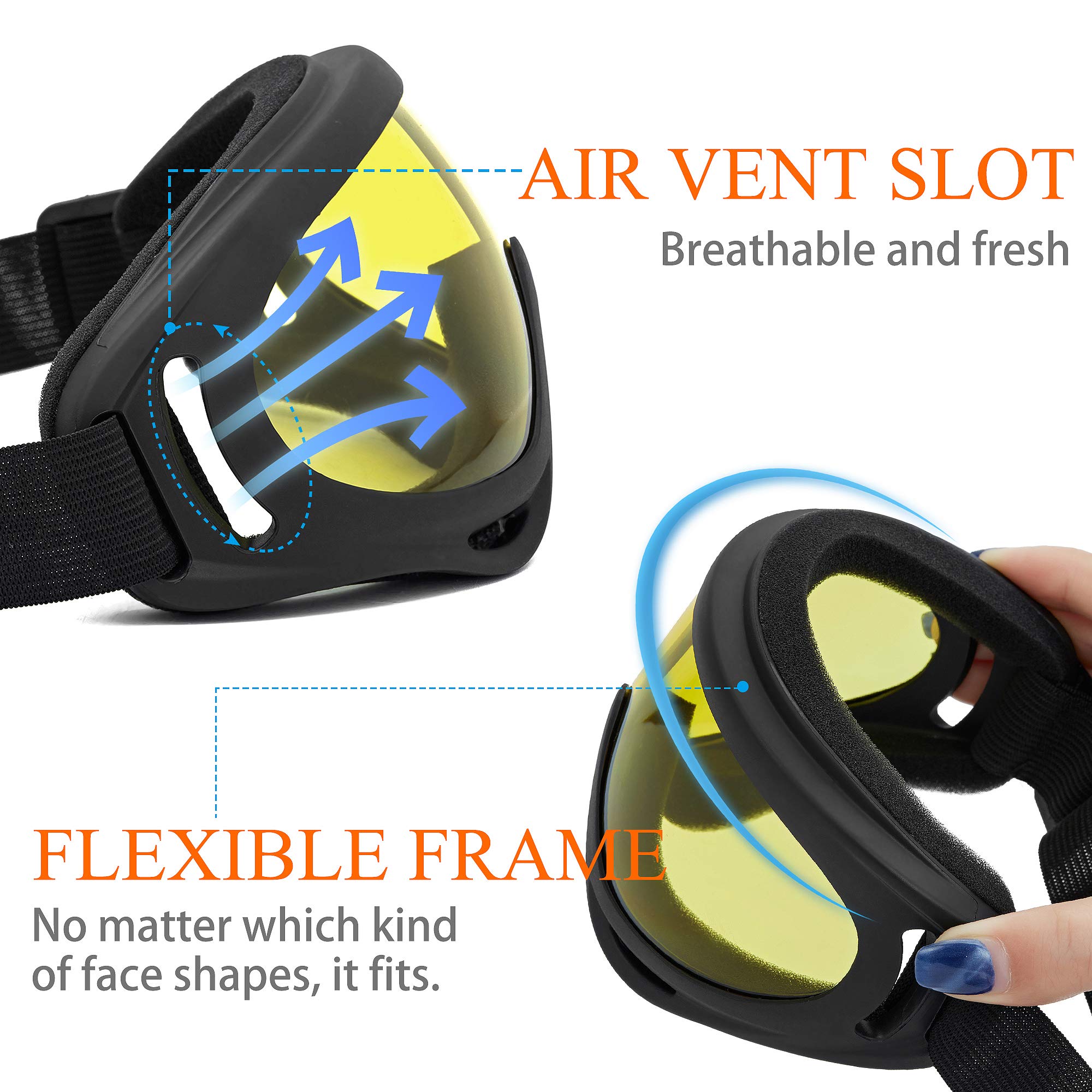 OMG_Shop Ski Goggles Snowboard Goggles Anti Fog Ski Goggles Protection for Women & Man