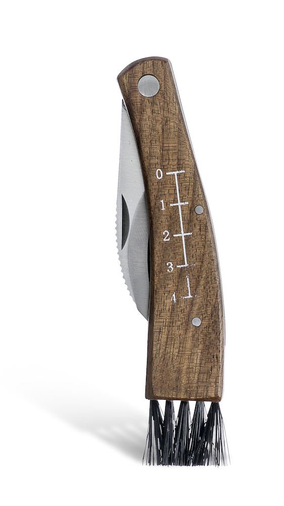 Sagaform Forest Mushroom/Truffle Knife with Canvas Case,Brown