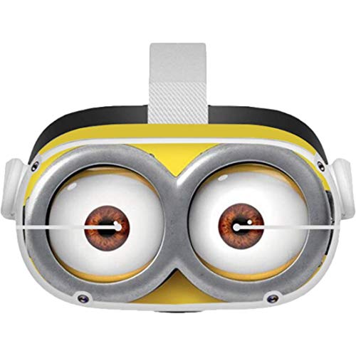 Stickers Skin for Oculus Quest 2, Oculus Quest 2 VR Headset Controller Cute Sticker Protection Accessories (Yellowish White)
