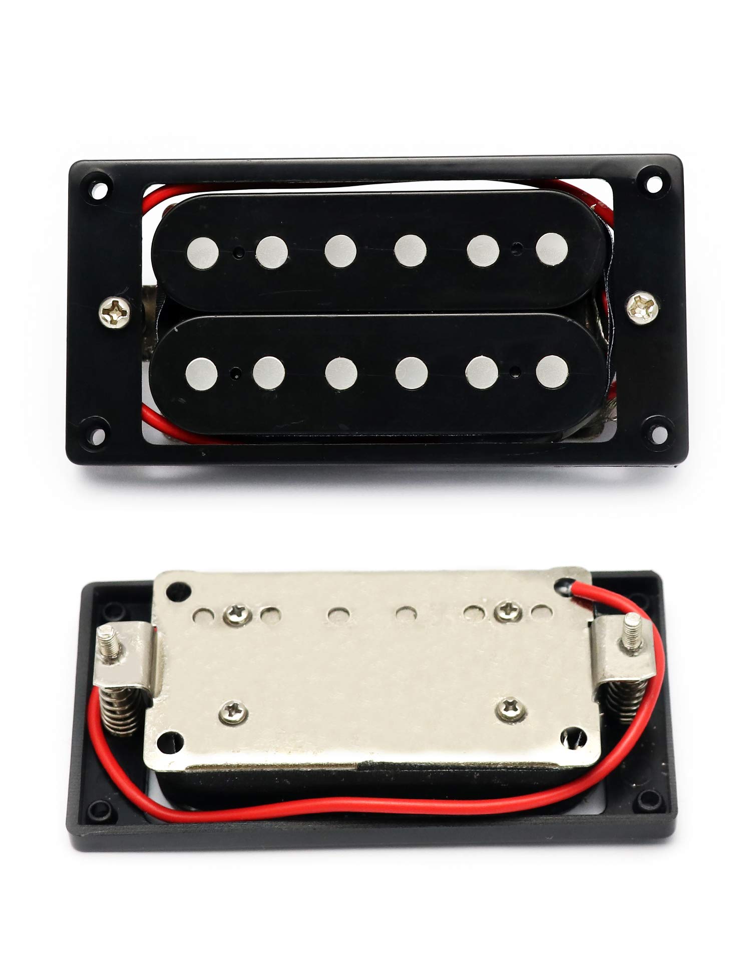Metallor Electric Guitar Humbucker Pickup Double Coil Ceramic Magnet Pickup Guitar Parts Replacement Neck and Bridge Set of 2Pcs Black.
