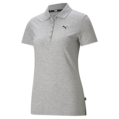 PUMA Women's Essentials Polo, Light Gray Heather-CAT, Small