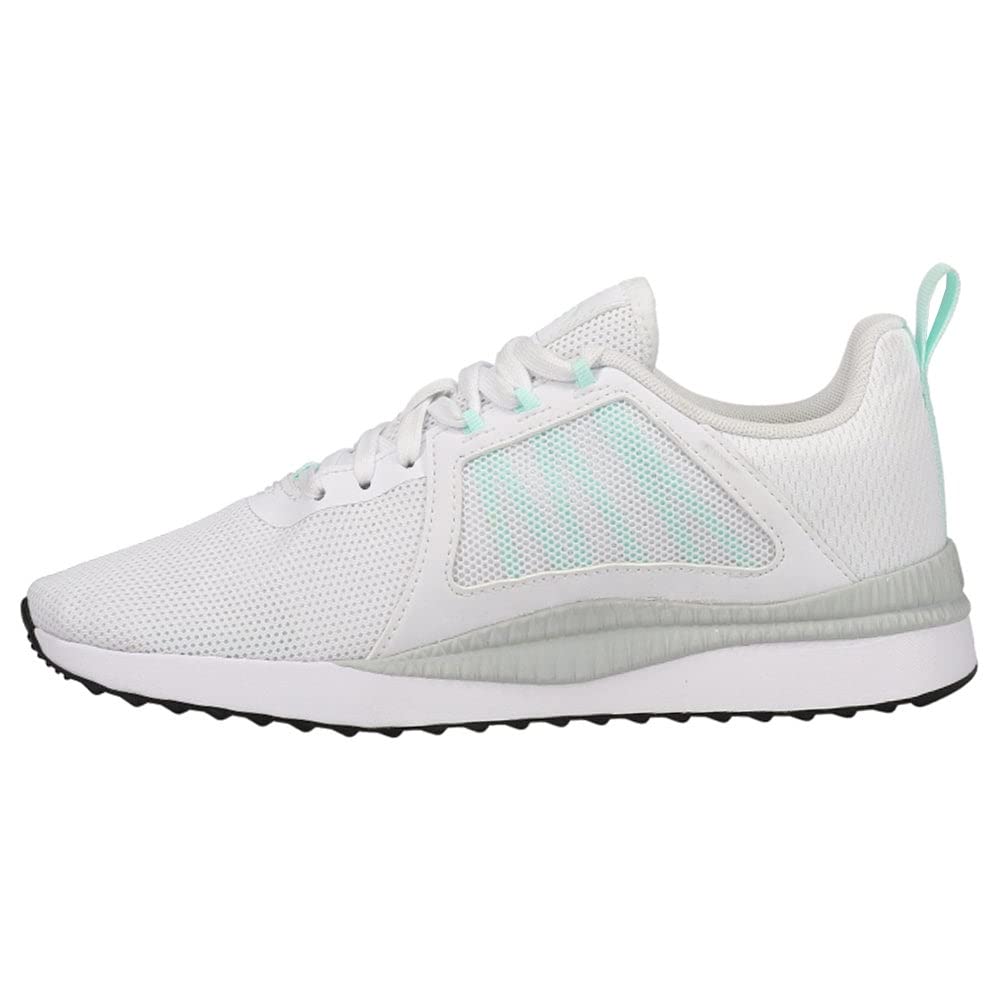 PUMA Womens Pacer Net Cage Lifestyle Running Shoes White 8.5 Medium (B,M)