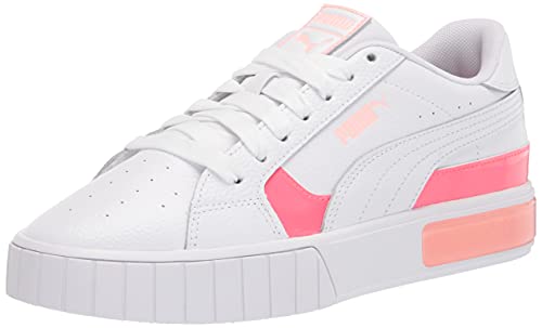 PUMA womens Cali Star Sneaker, Puma Whiteignite Pinkelektro Peach, 11 US