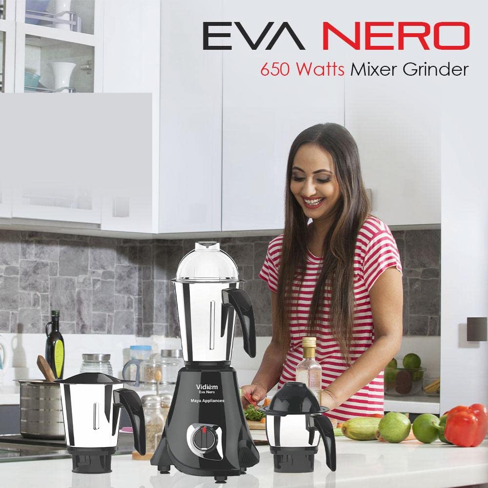 Vidiem Eva Nero Mixer Grinder 650 watts - 110V