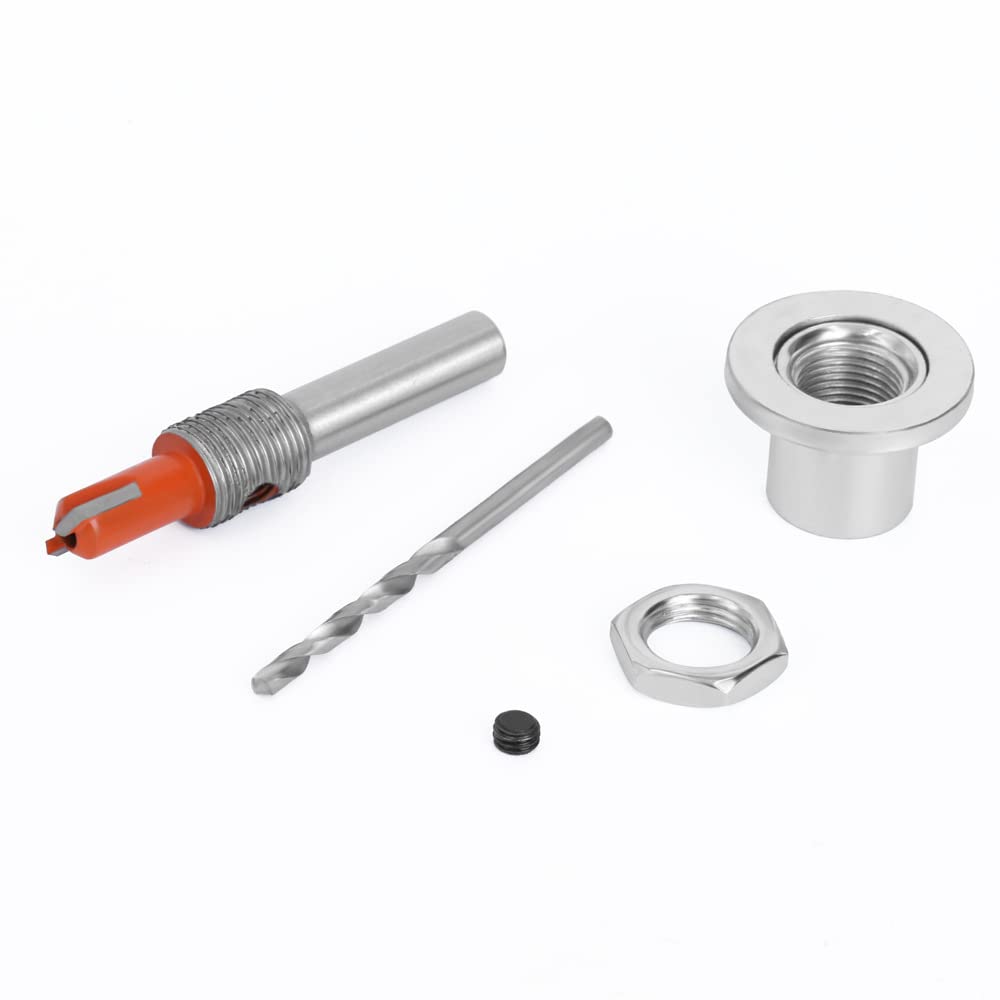 Wilsnsun Carbide Tipped 90° Countersink with Adjustable Low Friction Depth Stop,Multifunctional Round Shank Bore Woodworking Drill Bit,Taper Drill Bit,Counterbore Drill Bit (Dia3.5mm Drill )
