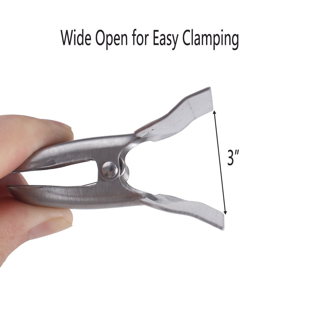 Z ZICOME Heavy Duty Thicker Stainless Steel Chip Bag Clips Clamps, 3-inch (8 Pack)