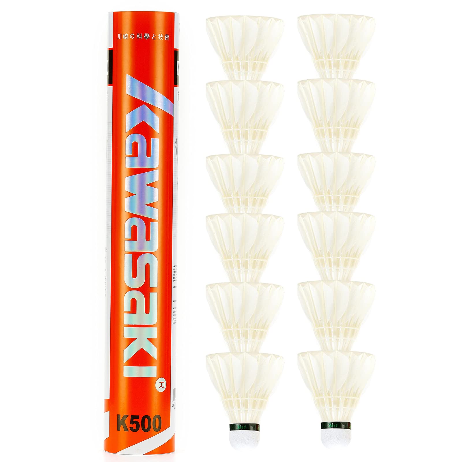 vicleo Badminton Birdies Shuttlecocks 12 Pack,3 in 1 Technology with Durable & Stable,Kawasaki Badminton King Kong Series for Beginners and Training Indoor & Outdoor