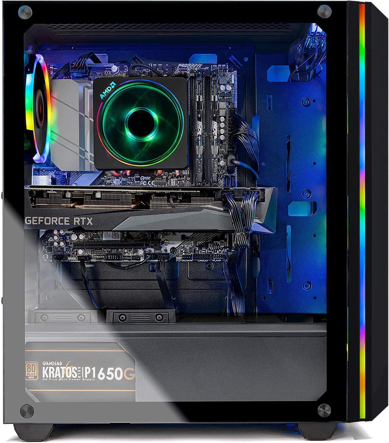 Skytech Chronos Gaming PC Desktop - AMD Ryzen 7 3700X 3.6GHz, RTX 3070 8GB, 16GB DDR4 3200, 1TB NVME, 650W Gold PSU, Windows 10 Home 64-bit, Black
