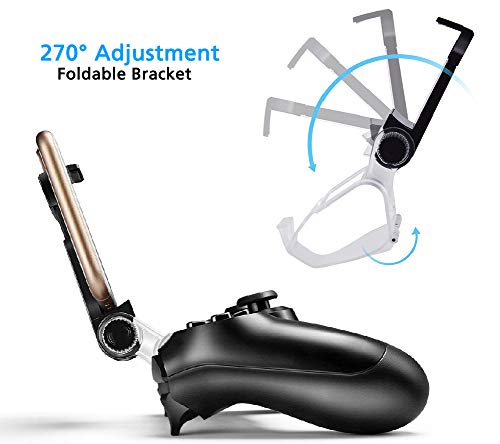 Megadream Mobile phone Gaming Clip, Controller Phone Mount Support Holder Clamp for PS4/Xbox Series/Xbox One/Samsung Galaxy S8/IOS/Android-Maximum 6 inch Phone