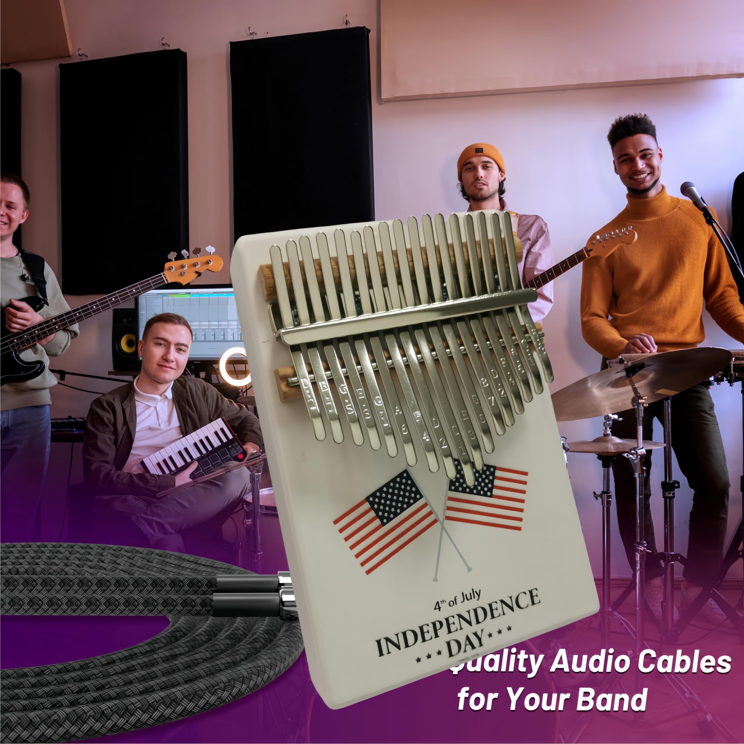 REGIS Kalimba 17-Key Thumb Piano with Instruction Book and Tuning Hammer ,Portable Personal Musical Instrument, Beginners to Professionals (Beige)