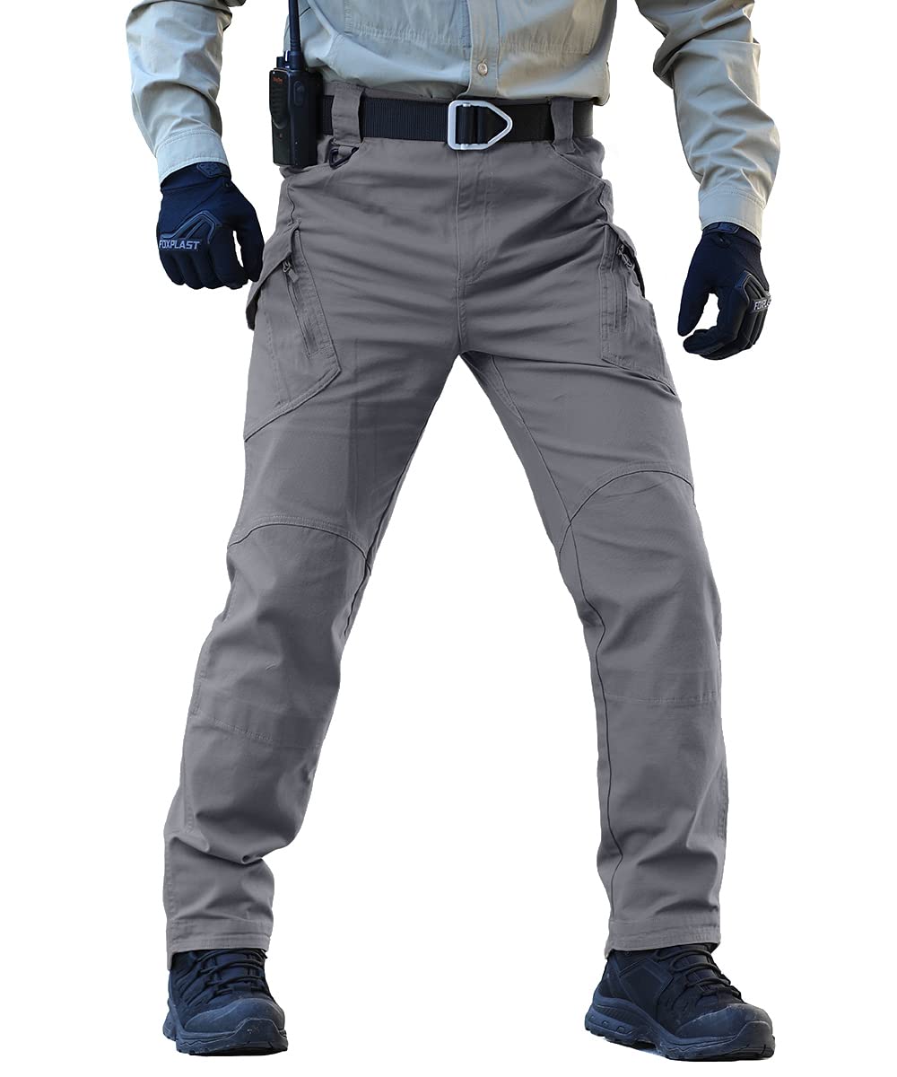 NAVEKULL Men's Work Cargo Pants Lightweight Tactical Pants for Men Stretch Cotton Military Army Combat Slim Fit Hiking Outdoor Trousers with Multi Zipper Pockets