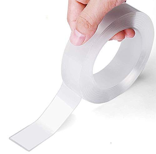 Multipurpose Double Sided Mounting Tape - Washable Traceless Clear Adhesive Tape - Household & Industrial Gel Tape(6.56FT)