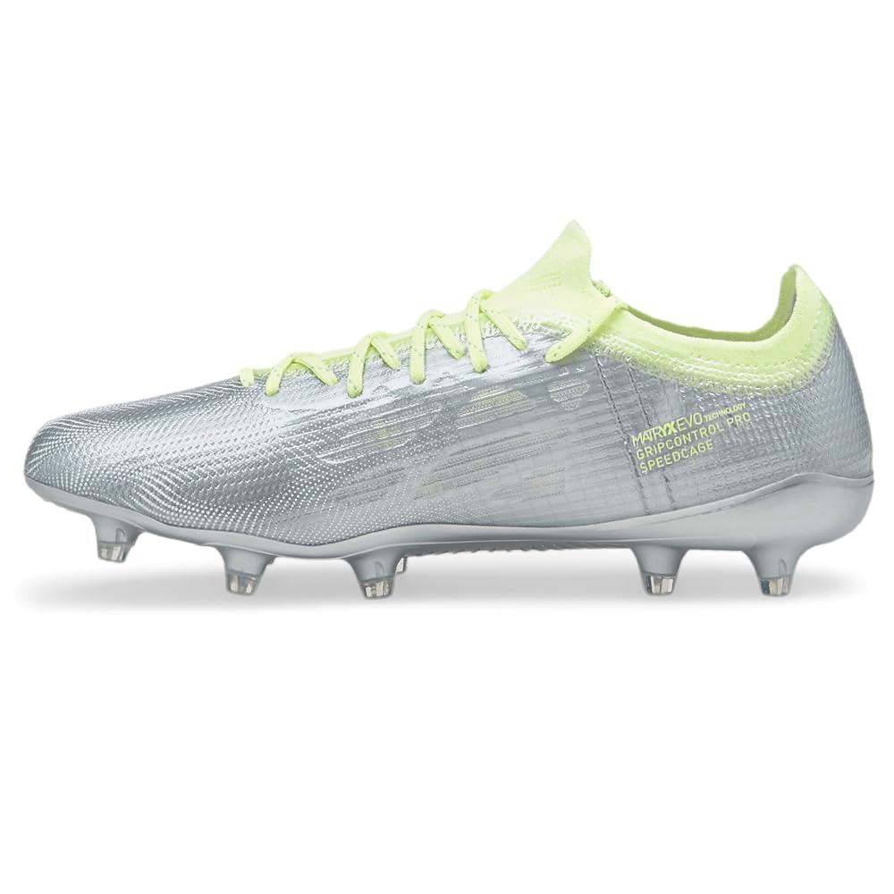 PUMA Womens Ultra 1.4 Firm GroundAg Soccer Cleats Cleated,Firm Ground,Turf - Silver,Metallic - Size 8 M