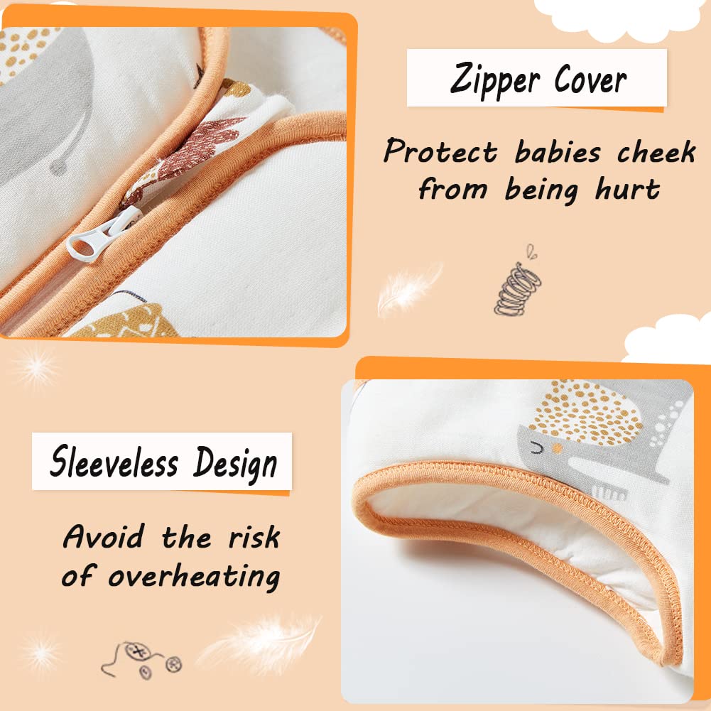 XIFAMNIY Tog 2.5 Baby Newborn Sleeveless Sleep Sack Cotton Wearable Blanket Swaddle Bag for Winter 0-24M