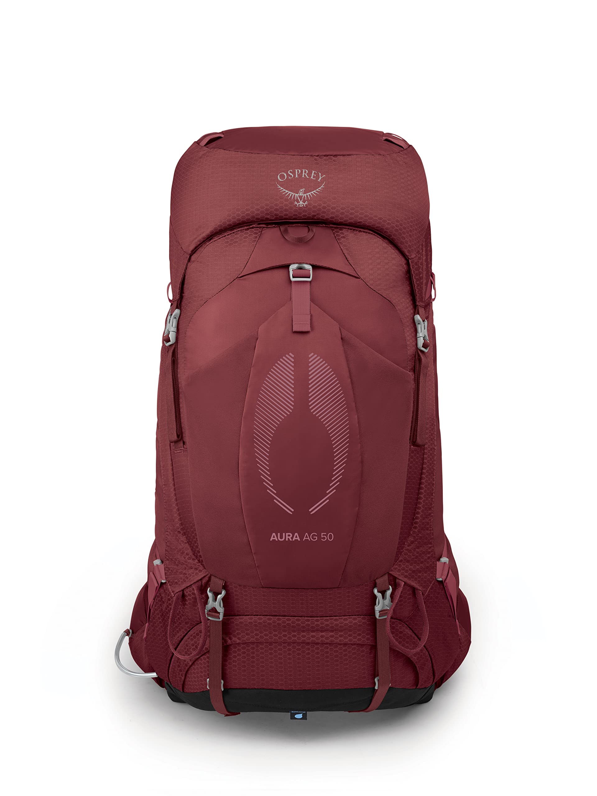 Osprey Aura AG 50L Women's Backpacking Backpack, Berry Sorbet Red, WM/L