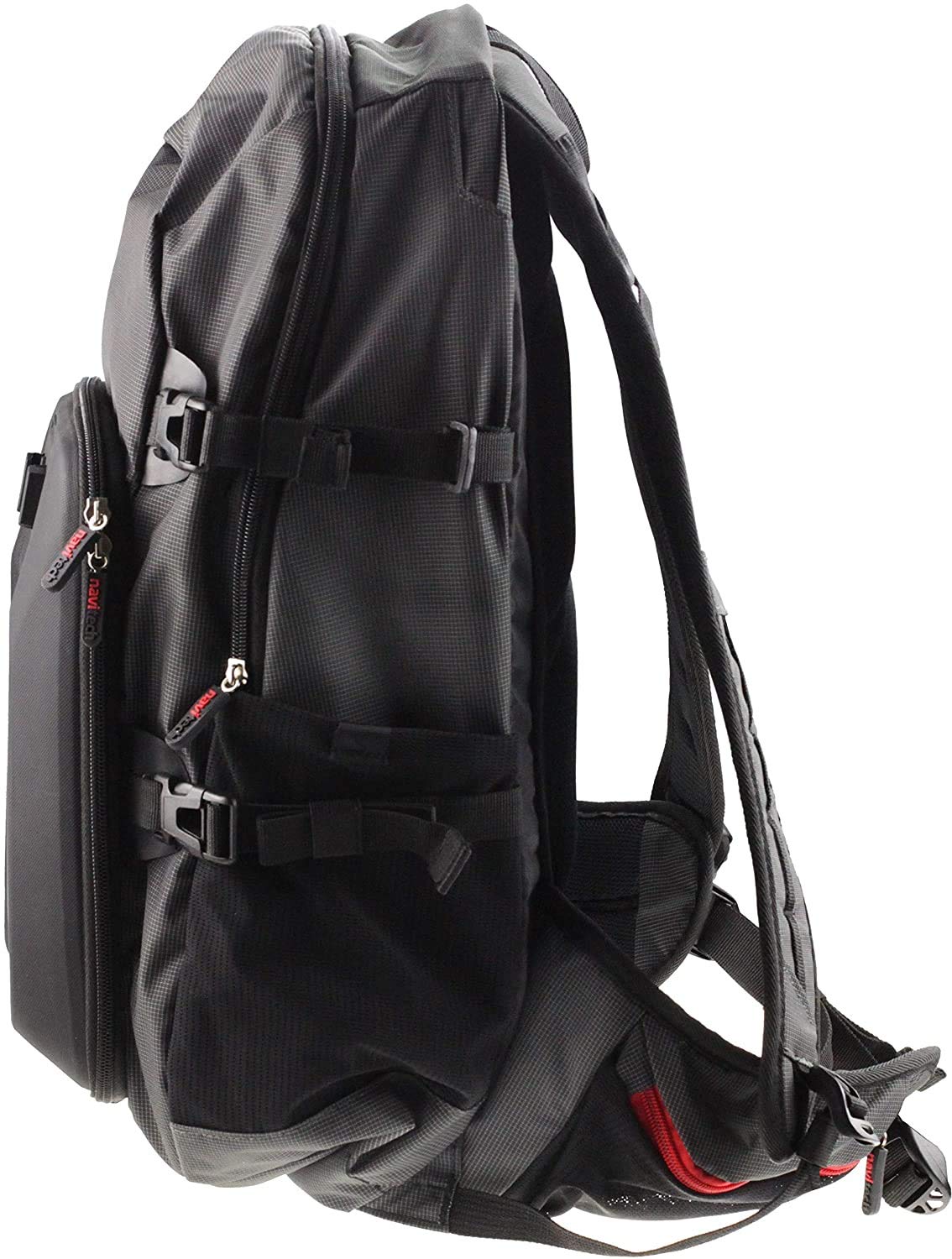 Navitech Action Camera Backpack & Grey Storage Case With Integrated Chest Strap - Compatible With The AKASO V50 Pro Native