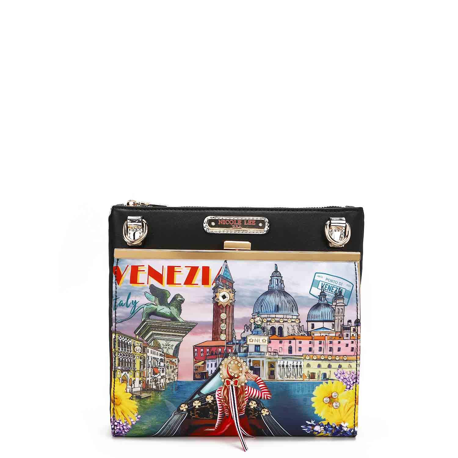 Nicole Lee HONEYMOON IN VENEZIA NYLON BEADED CROSSBODY BAG