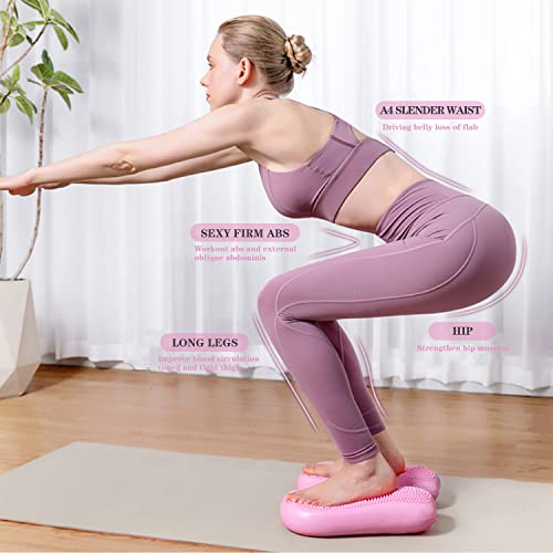 Mini Air Stepper Fitness Stair Stepper Household Inflatable Balance Trainer Multi Function Balance Stepper for Gym Office Home (Green)