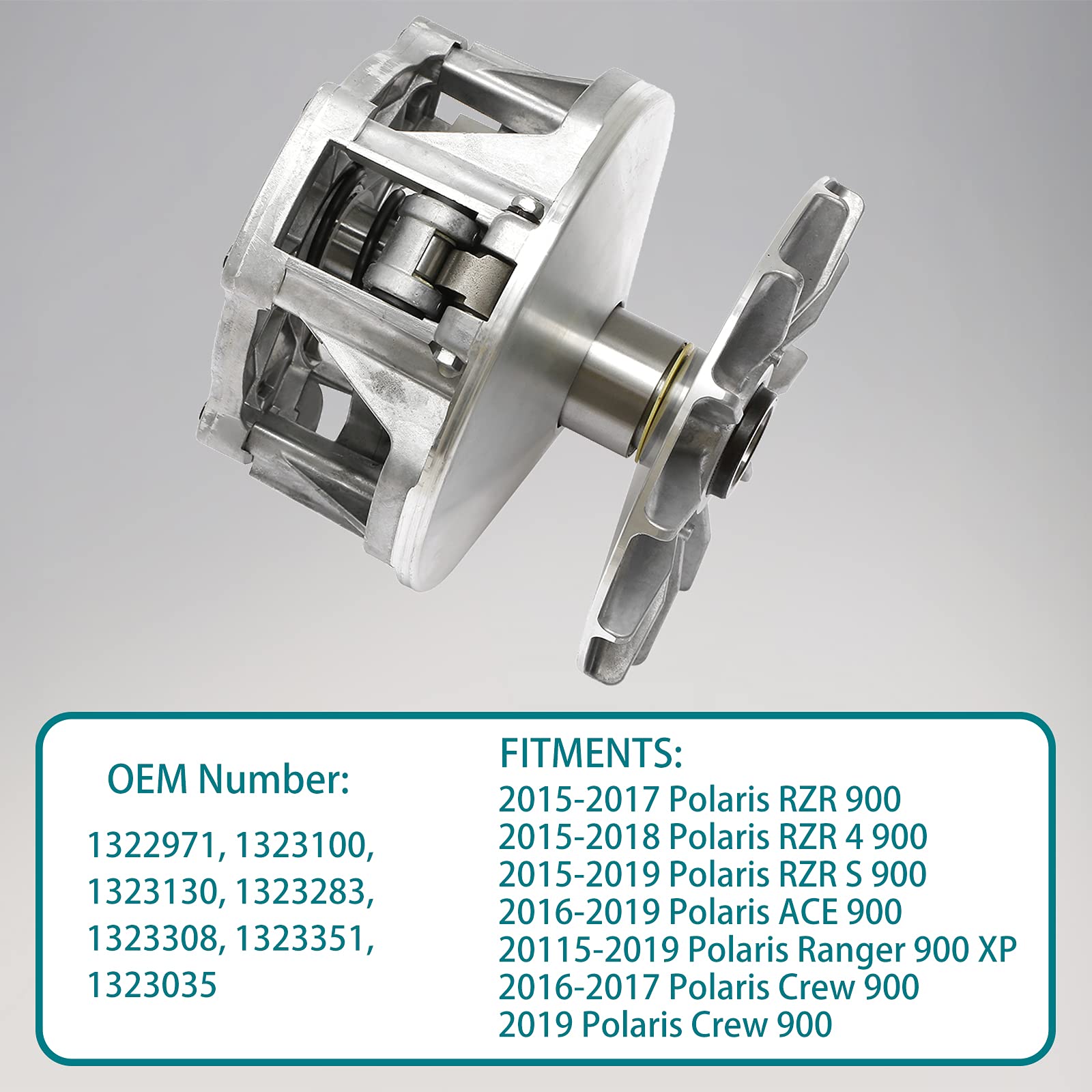 Primary Drive Clutch with Spring and Weights Compatible with Polaris RZR 900 RZR XP 900 XP 4 900 & More Replaces 1322971 1323100