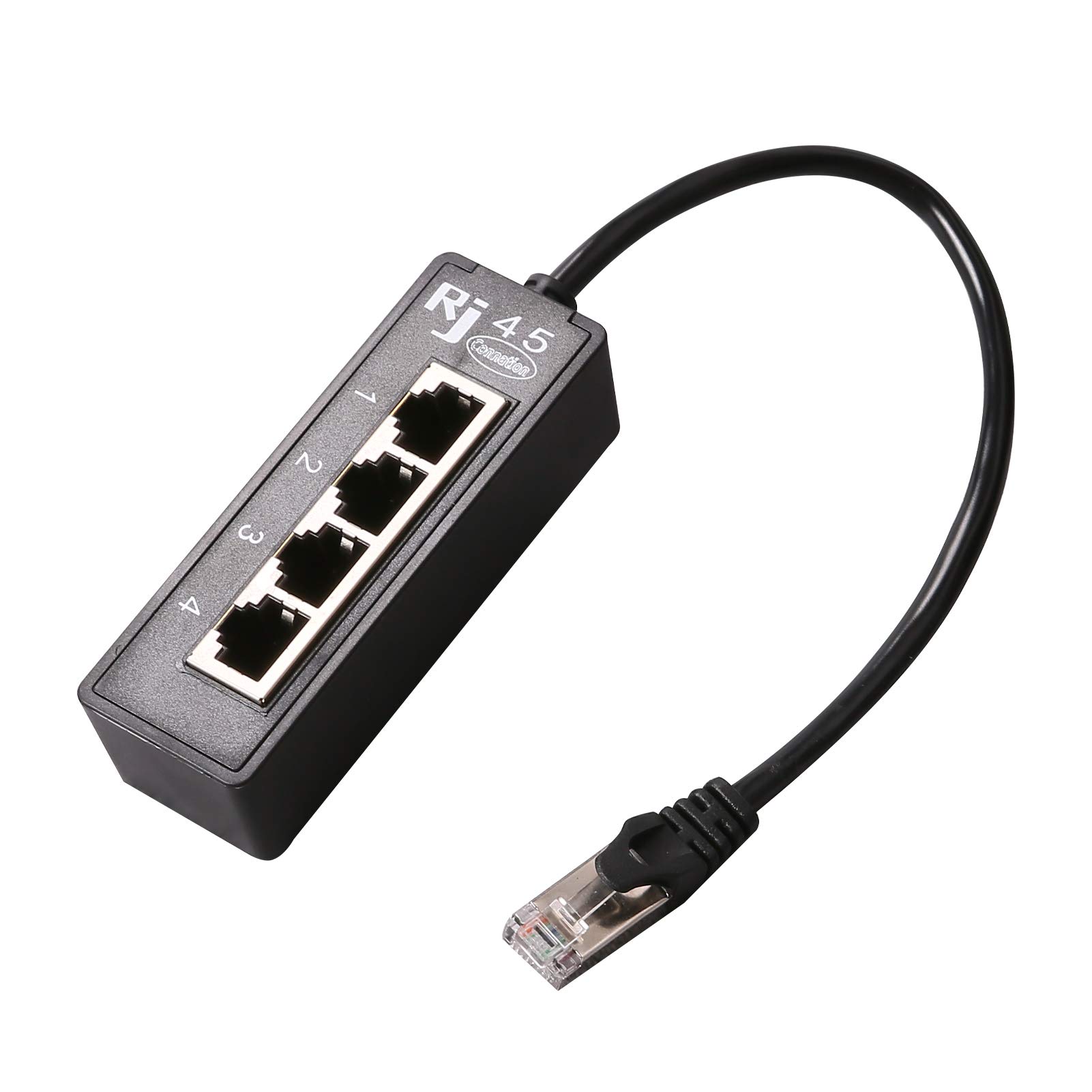 RJ45 CATS Ethernet Cable Splitter Adapter Cable 1 Male to 4 Female LAN Port Ethernet Cable Converter Accessories for Lan