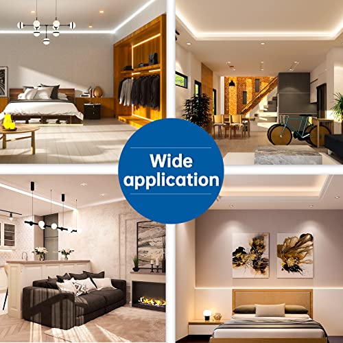 Muzata 4PACK 90 Degrees Corner Connectors, 4 Pairs LED Channel L-shape Adaptor, 10PACK Extension Connectors U1SW U-shape Aluminum LED Channel Can Be Connected Seamless LCC1 WW C2, LA1 LC1