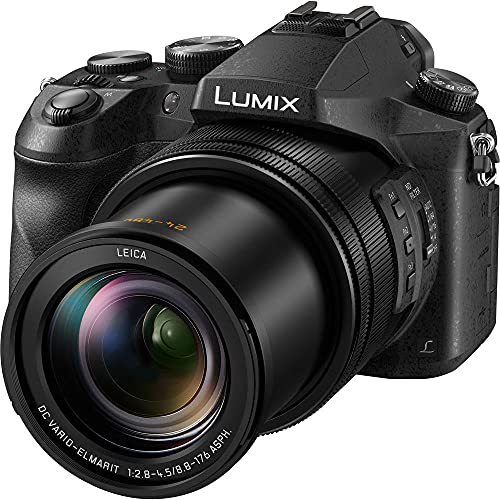 Panasonic Lumix DMC-FZ2500 Digital Camera (DMC-FZ2500) - Bundle - with 64GB Memory Card + DMW-BLC12 Battery + Digital Flash + Soft Bag + 12" Flexible Tripod + Cleaning Set + More (Renewed)