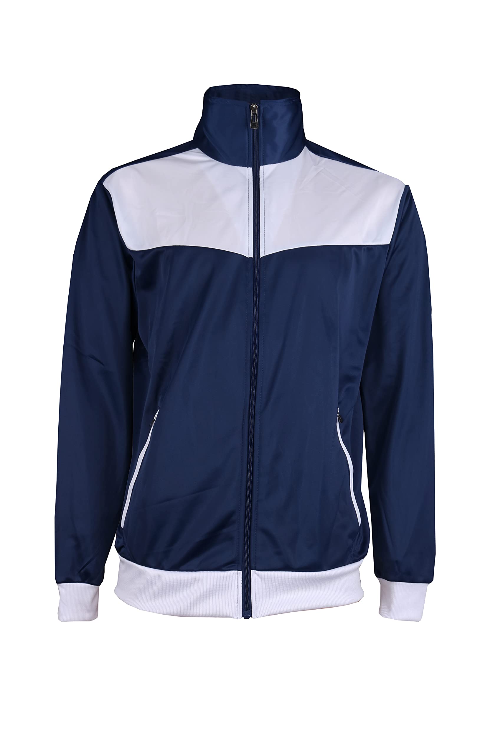 Men Classic Full Zip Track Jacket and Jogging Track Pant Active Wear Sports Tracksuit Set (Blue, 4XL)