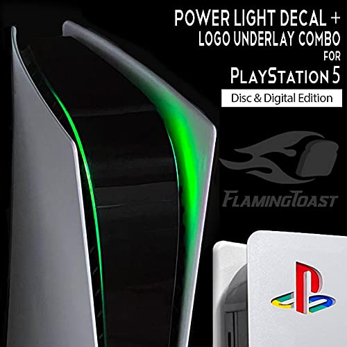 Power Light Decal and Underlay Sticker Combo for PS5 Playstation 5 (Spectrum)