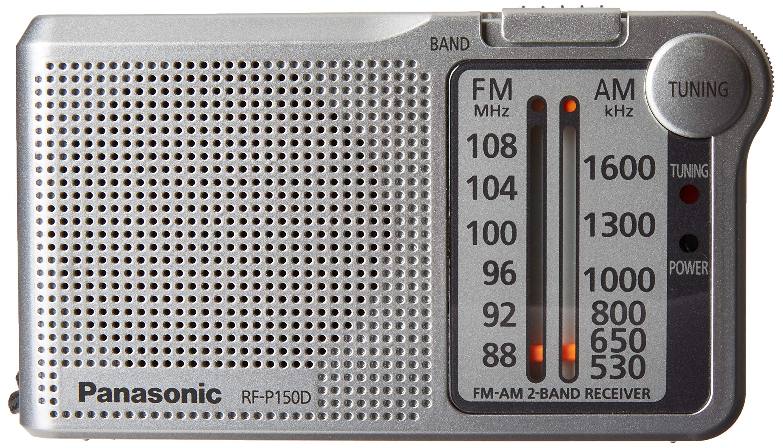 Panasonic RFP-150D Battery Operated AM/FM Portable Pocket Size Radio (Silver/mat)