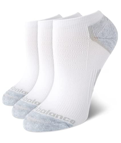New Balance Men's Low Cut Basic 6-Pack Socks, Size 4-10, White