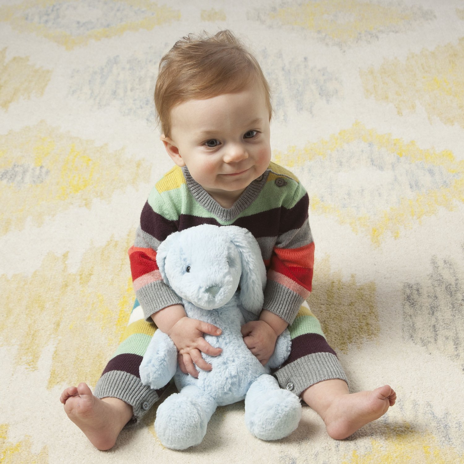 Manhattan Toy Lovelies Blue Bailey Bunny Stuffed Animal, 8"