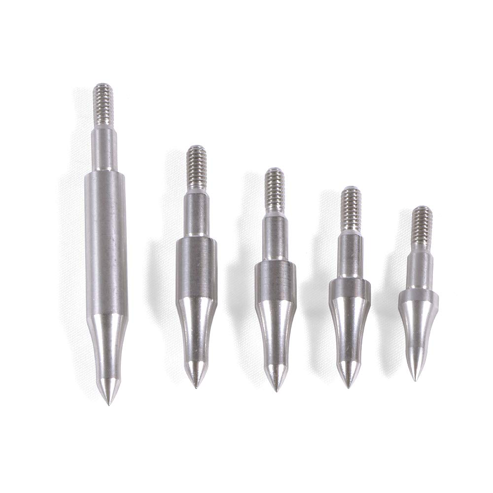 SHARROW 12 pcs Archery Field Points 75/100/125/150/200/250/300 Grain Broadheads Target Practice Field Tips Hunting Arrow Tip Screw-in Arrowhead for Recurve Compound Bow Crossbow (75grain)