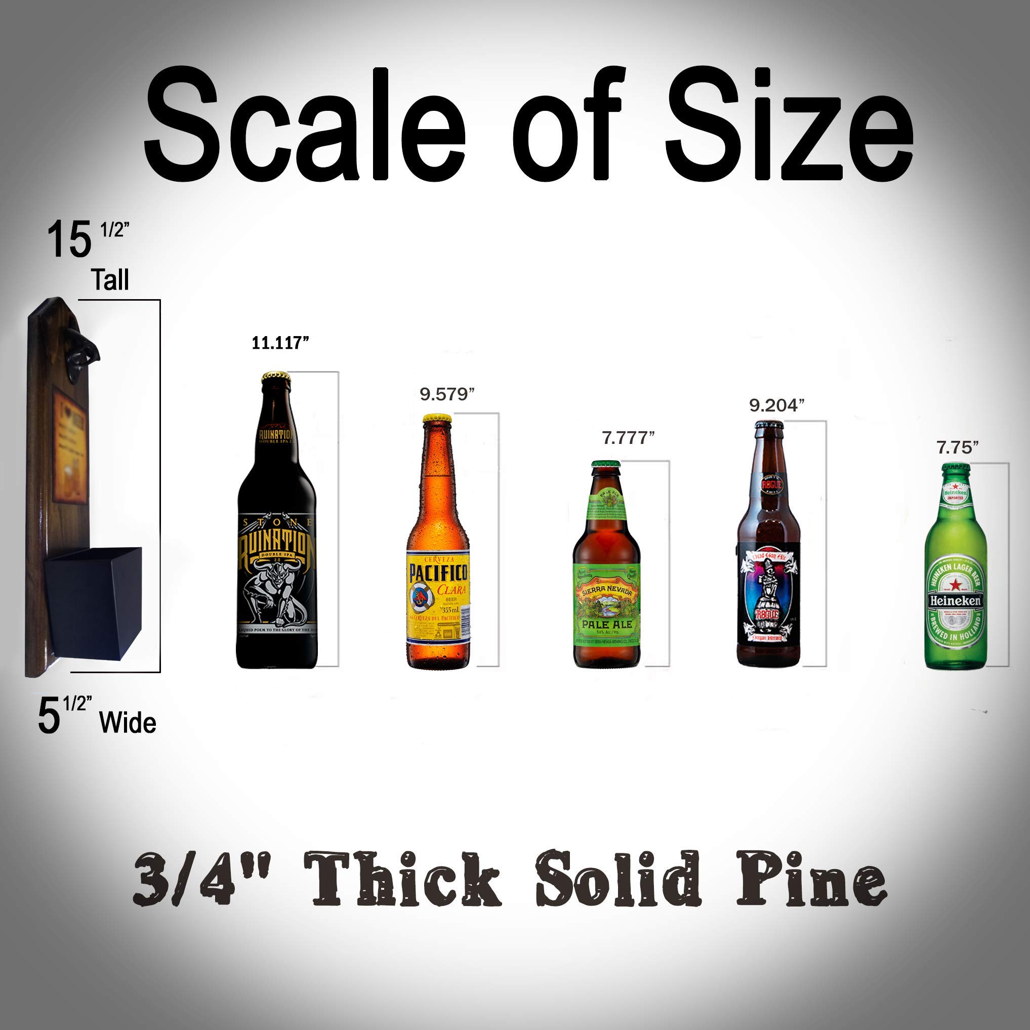 U.S. Navy - Drink To The Foam Bottle Opener and Cap Catcher - Handcrafted by a Vet - Made of 100% Solid Pine 3/4" Thick - Rustic Sign & Bottle Opener - Military Pride