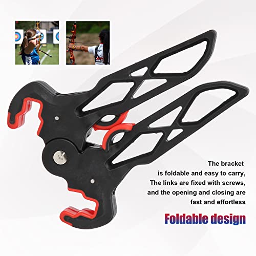 SOONALL Archery Bow Stand, Mini Portable Bow Kickstand, Composite Pulley Bow Bracket, Rubber Archery Holder Stand, Compound Bow Kick Stand for Outdoor Hunting