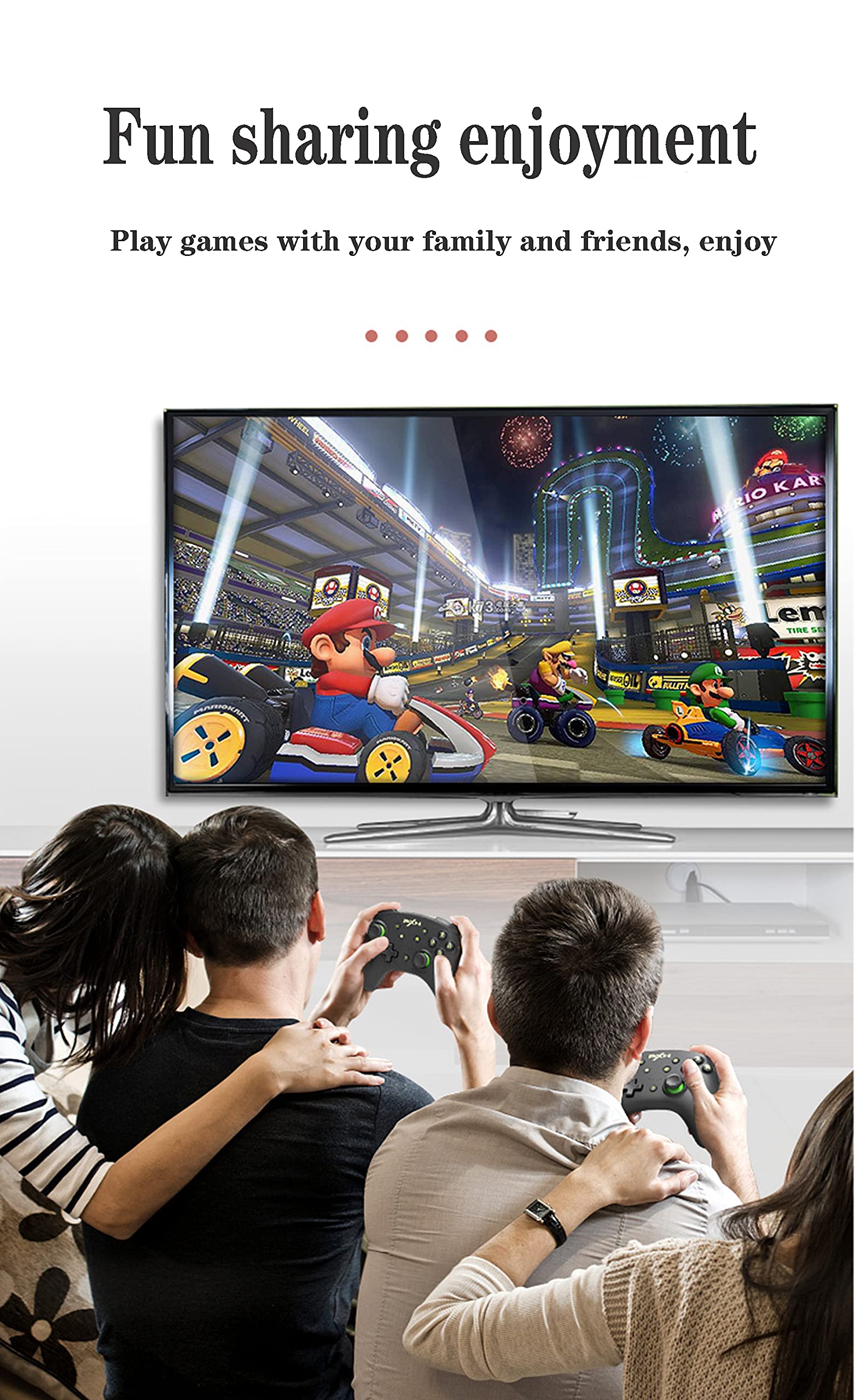PXN 9607X Wireless Switch Controller,Pro Controller Gamepad Joystick Support NFC/Amibo/Turbo Screenshot Gyrox Axis and Dual Vibratio,Switch for N-Switch/Lite/OLED (blue)