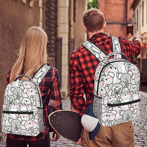 PARN Cute Koala Backpack For Women Men, 16.9 Inch Cute Koala Laptop Backpack College Bag Cute Travel Backpack