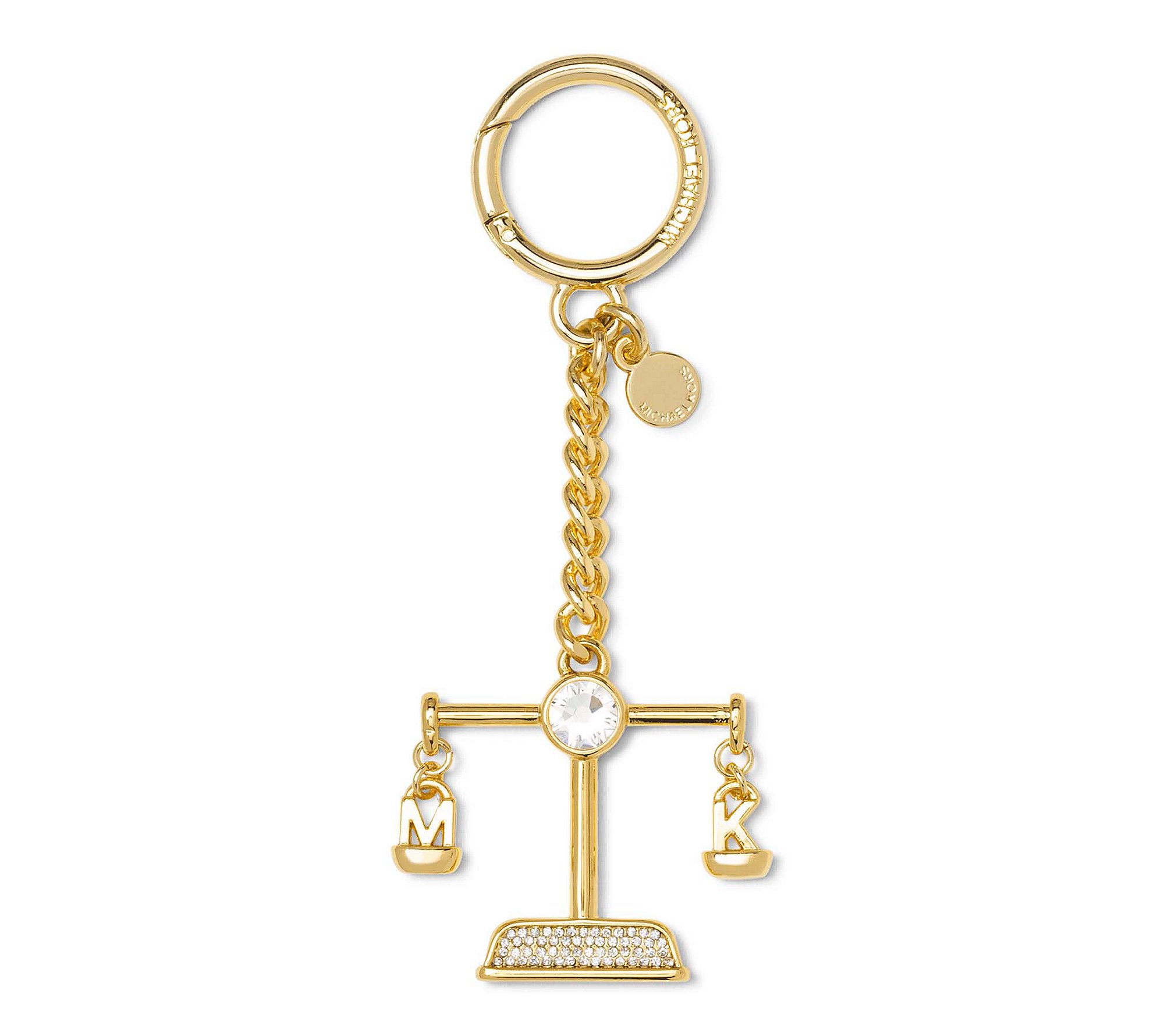 Michael Kors Zodiac Libra Gold Crystal Keychain Charm