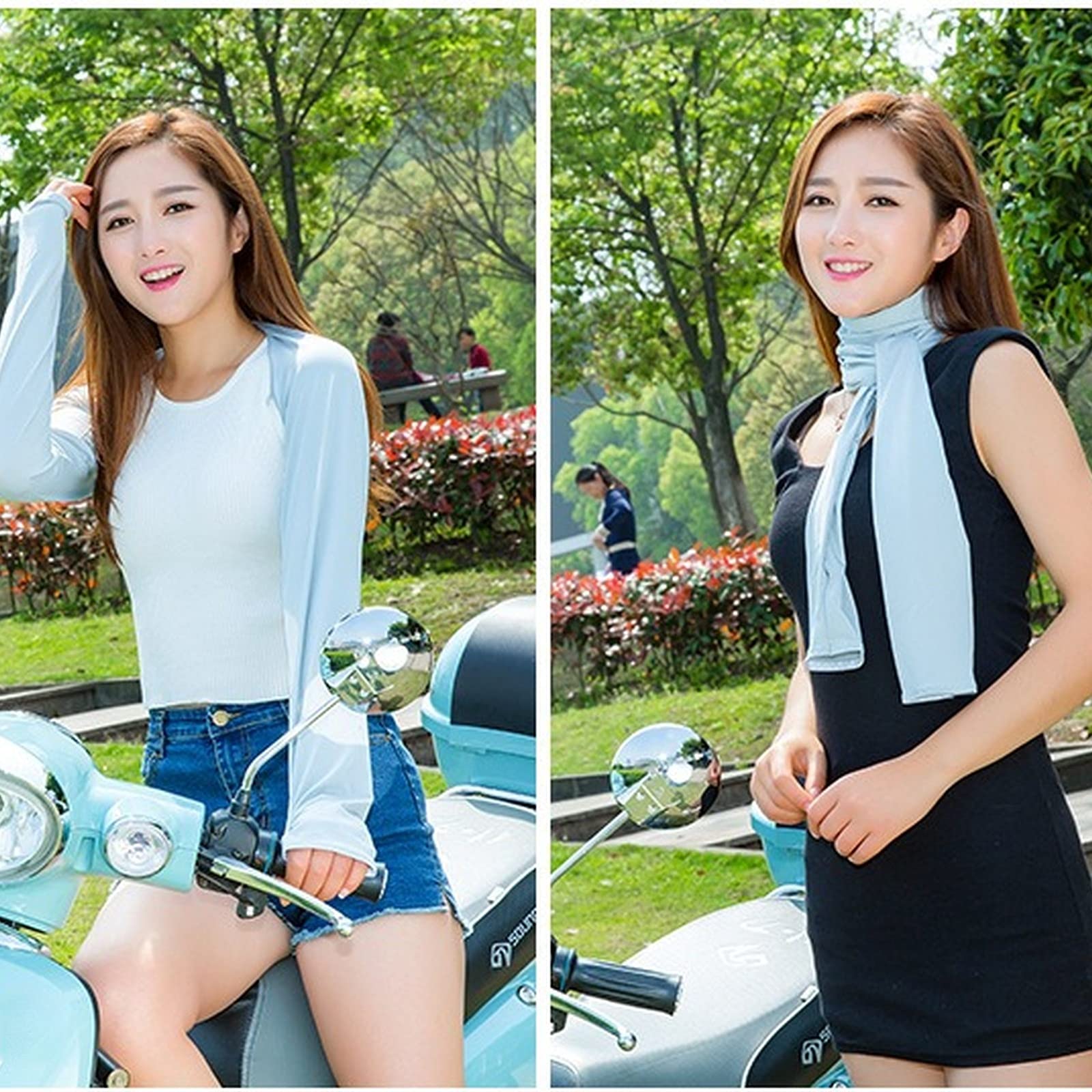 Shawl sun protection sleeve, ice silk cooling sun protection cover, suitable for ladies, golf, horse riding