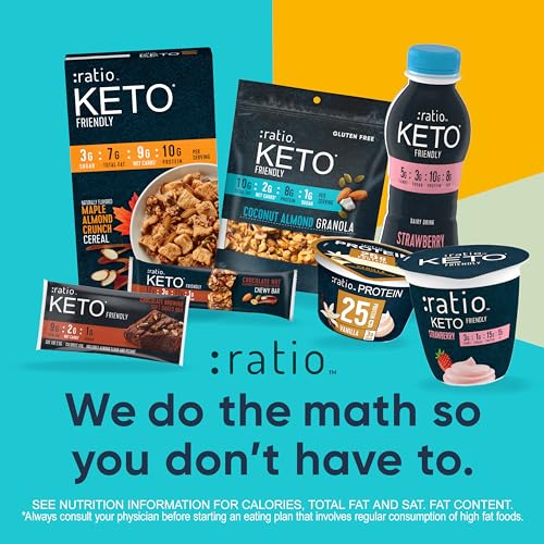 Ratio Toasted Almond Granola Cereal, 2g Sugar, Keto Friendly, 8 OZ Resealable Cereal Bag