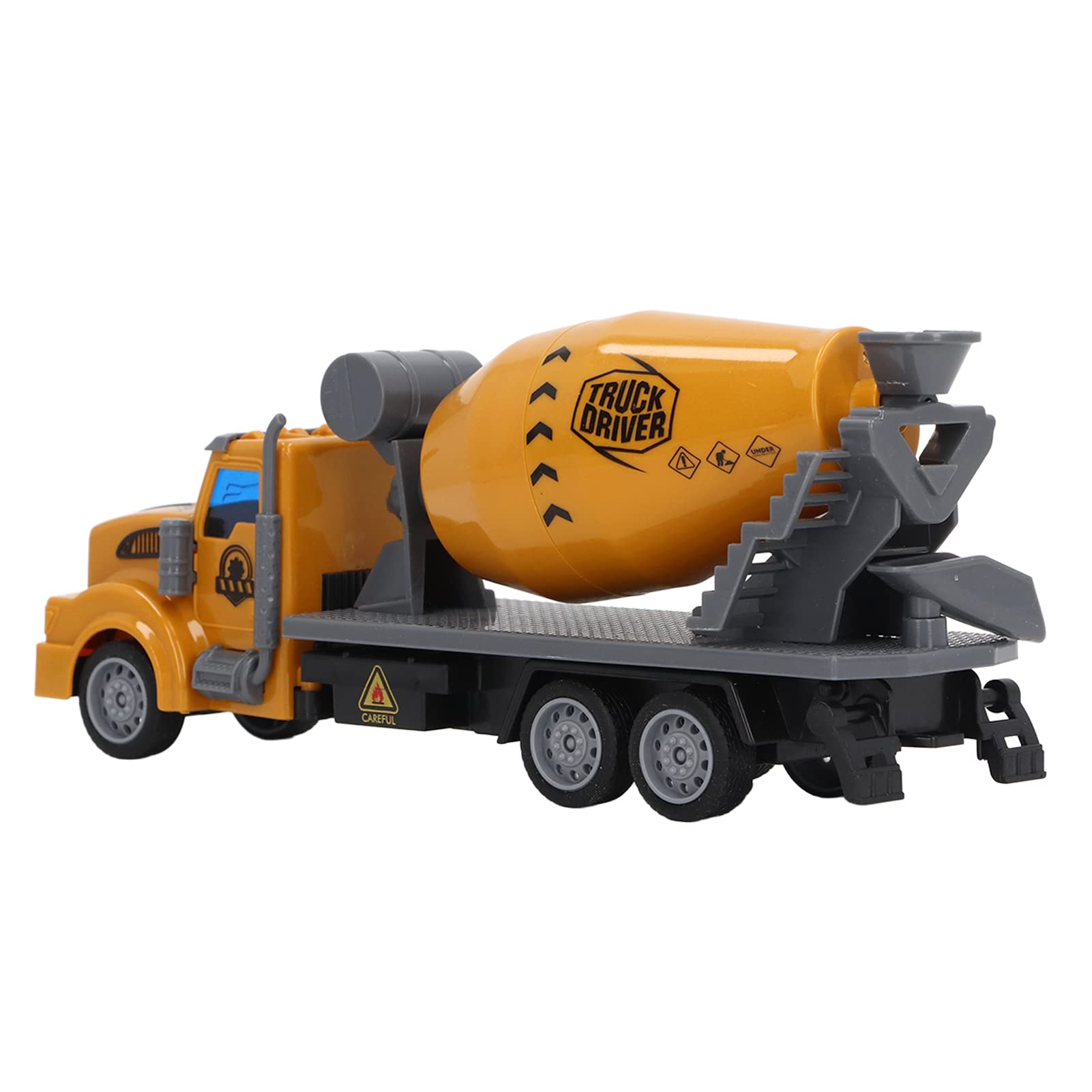 SUNGOOYUE 1:48 Cement Mixer Toy Truck, High Simulation Glossy Pull Back Car Toys for 3 Years Old Kids (Long Head)