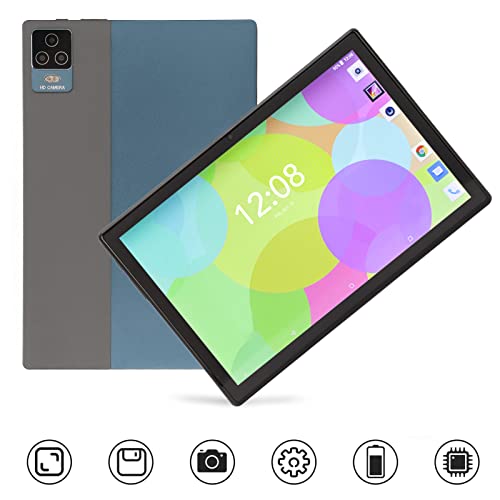 Tablet 10.1 Inch 1280x800 IPS 5MP Front 13MP Rear 2.4G 5G Dual Band Telephony Tablet Blue 100240V with OTG Cable for 8.1 (US Plug)