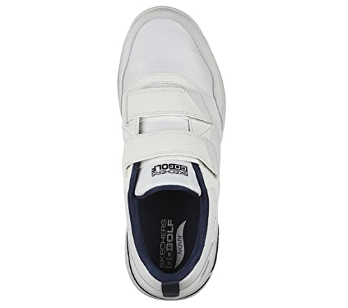 Skechers Men's Arch Fit Golf Shoe Sneaker, White/Navy 2 Strap, 11 Wide