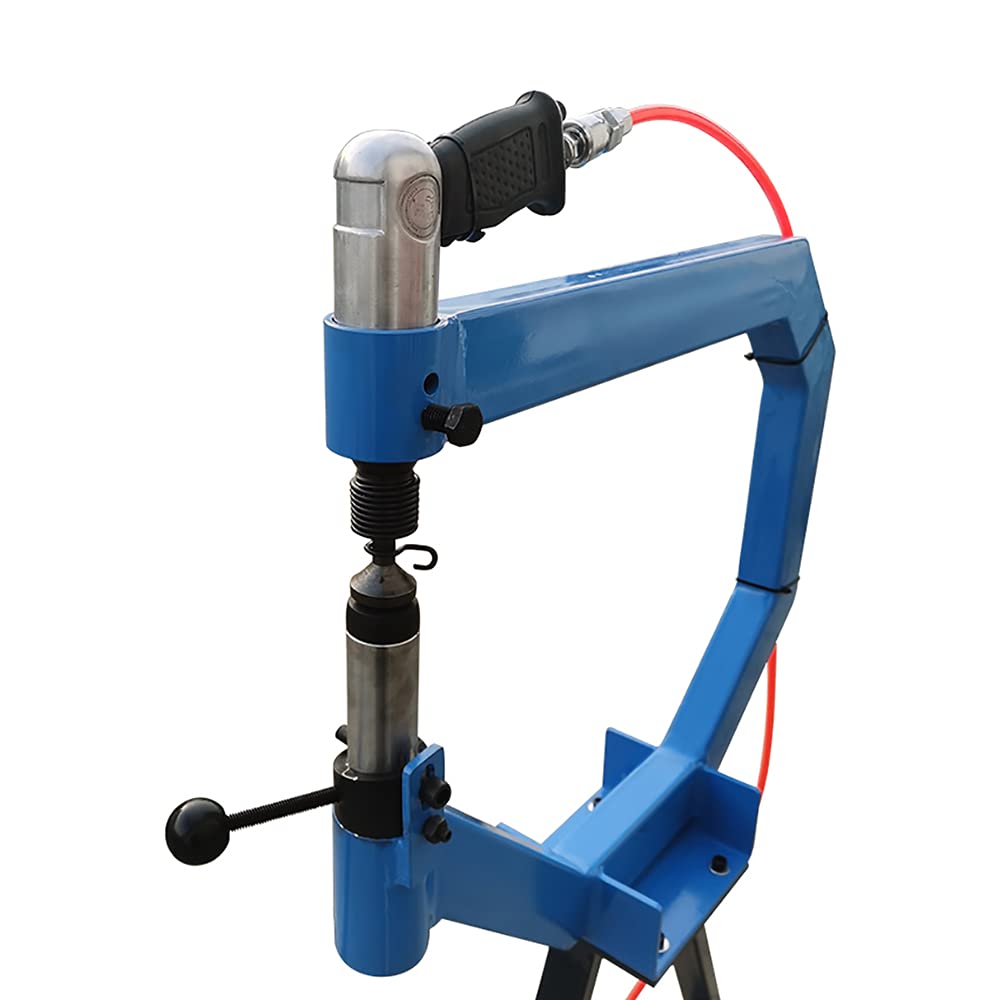 TOOL1SHOoo 4" Throat Pneumatic Planishing Hammer with Cast Iron Stand & Pedal, Pneumatic Planishing Hammer 4" Throat Airpress Tool w/Steel Stand, Anvil 1/2/3"