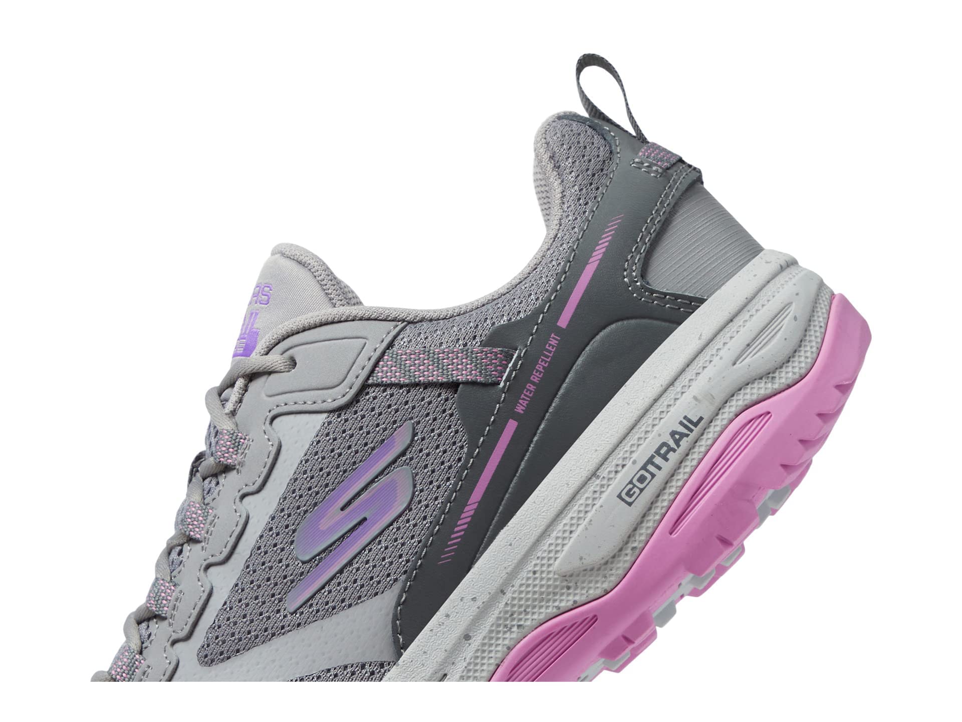 Skechers Women's GO Run Trail Altitude-Ridgeback Hiking Shoe, Gray/Pink, 8